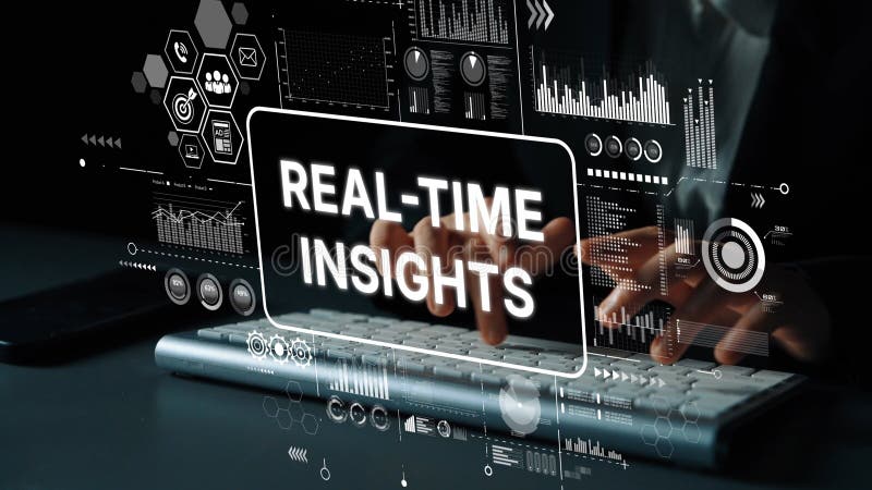 Real-Time Insights: a Business Professional Analyzing Data with Digital ...