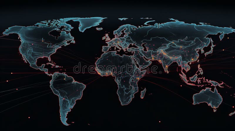 Real-time Network Traffic Analysis by AI Stock Illustration ...