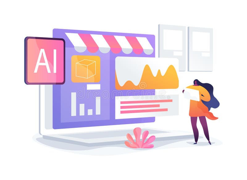 Real-Time Sales Insights with AI Abstract Concept Vector Illustration ...