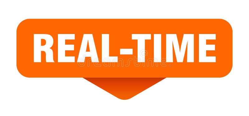 Real-time Sticker. Real-time Sign on Transparent Background Stock ...