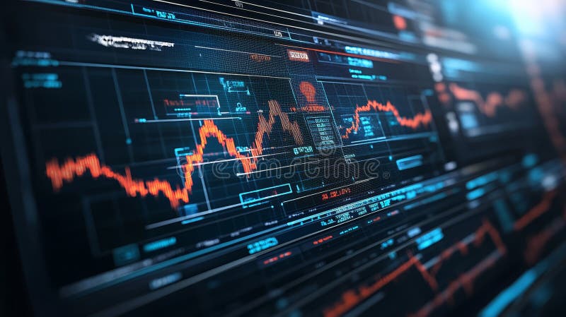 Real-Time Stock Market Data Visualization Stock Illustration ...