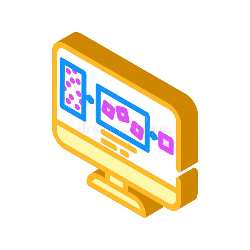 Real Time Stream Isometric Icon Vector Illustration Stock Illustration ...