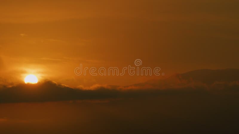 Sunrise. Sun Rising Behind the Mountain. Dramatic Sunrise Sky Over ...