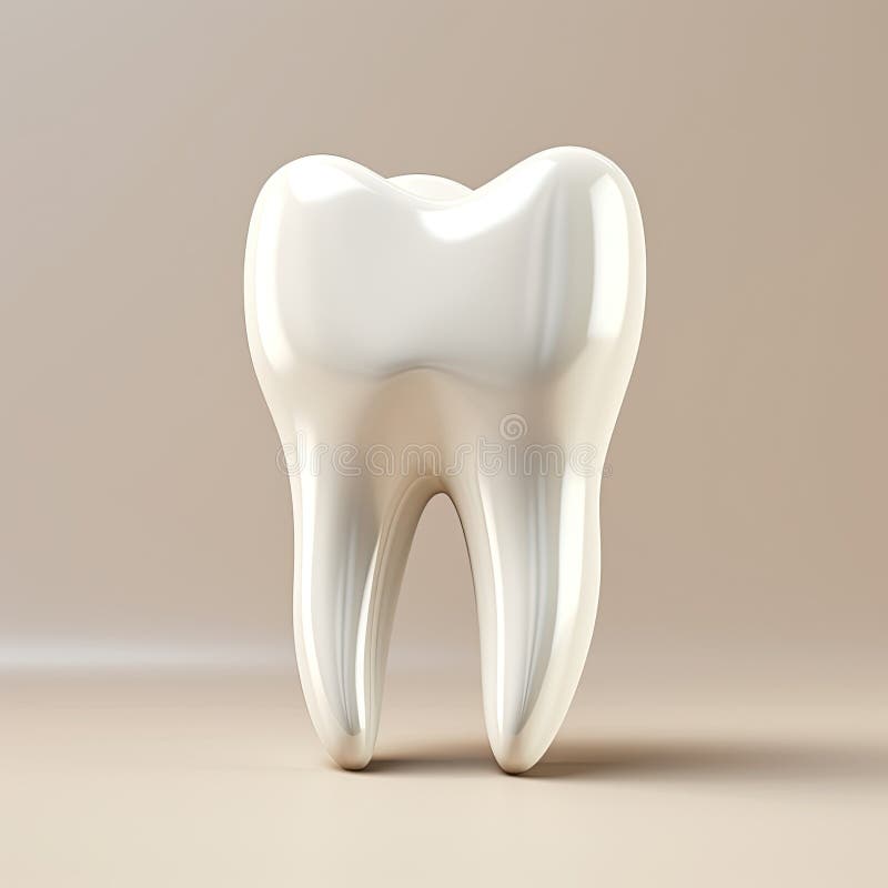 Real Tooth White on White Background Stock Illustration - Illustration ...