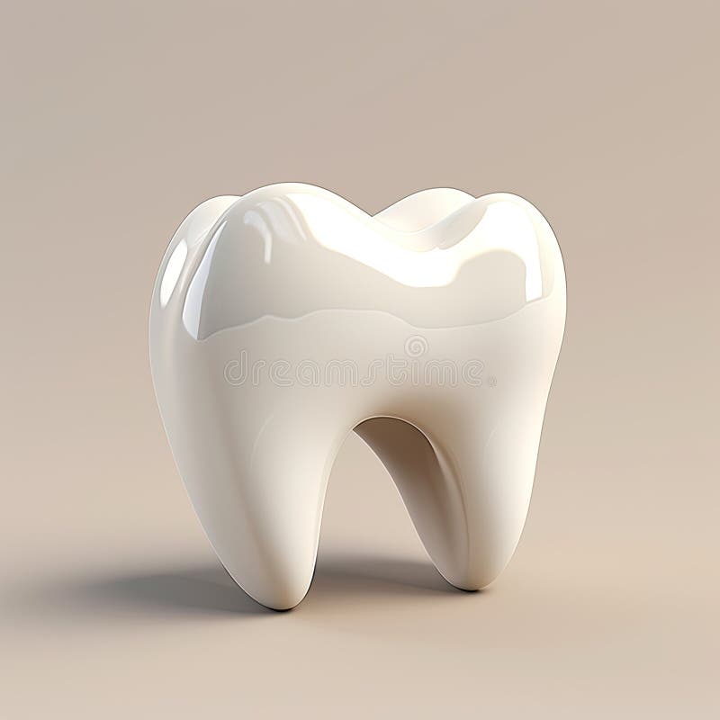 Real Tooth White on White Background Stock Illustration - Illustration ...