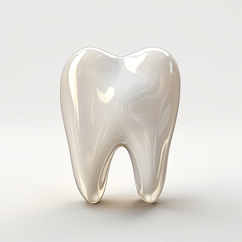 Real Tooth White on White Background Stock Illustration - Illustration ...