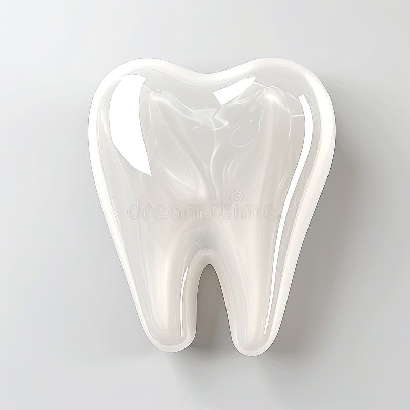 Real Tooth White on White Background Stock Illustration - Illustration ...