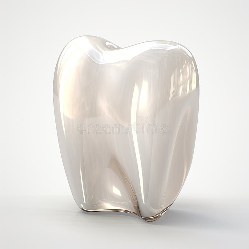 Real Tooth White on White Background Stock Illustration - Illustration ...
