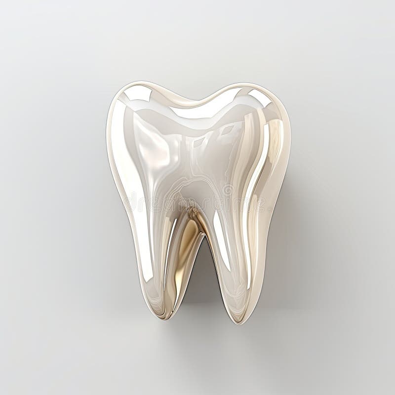Real Tooth White on White Background Stock Illustration - Illustration ...