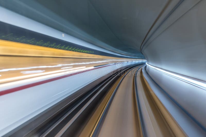 Real Tunnel with High Speed Stock Image - Image of motion, diminishing ...