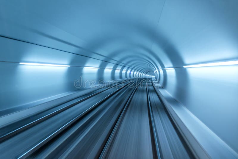 Real Tunnel with High Speed Stock Image - Image of move, night: 44215719