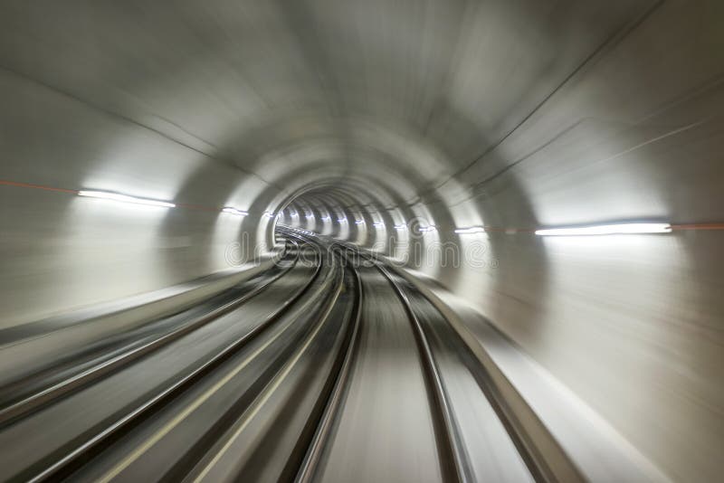 Real Tunnel with High Speed Stock Image - Image of move, blurred: 44217971