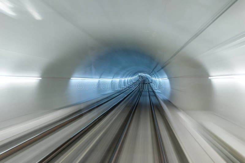 Real Tunnel with High Speed Stock Image - Image of single, line: 44218445