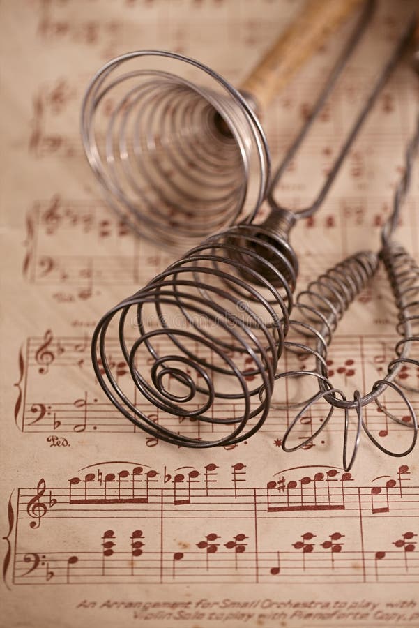 Real Vintage Wooden Wire Whisk Stock Photo - Image of textured, woven ...