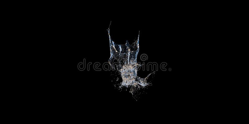 Real Water Splash 3D Rendered Image Stock Illustration - Illustration ...