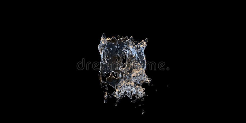 Water Splash on Black Isolated Image 3d Illustration 3d Render Image ...