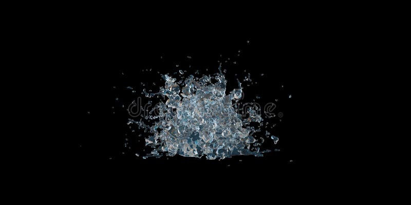 Water Splash on Black Isolated Image 3d Illustration 3d Render Image ...