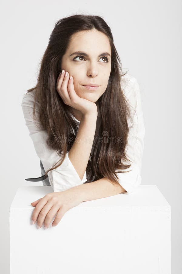 Real young cute woman stock image. Image of model, friendly - 34661047