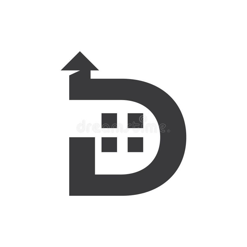 Realestate Property with Initial Stock Vector - Illustration of minimal ...