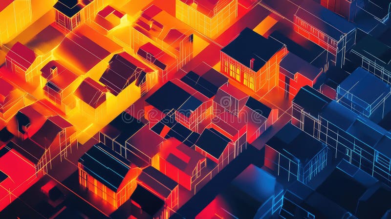 Realestate Property Pricing Heatmap Visualization Stock Illustration ...