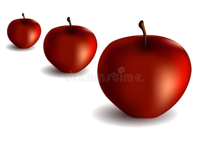 Three Red Apples Stock Illustrations – 398 Three Red Apples Stock ...