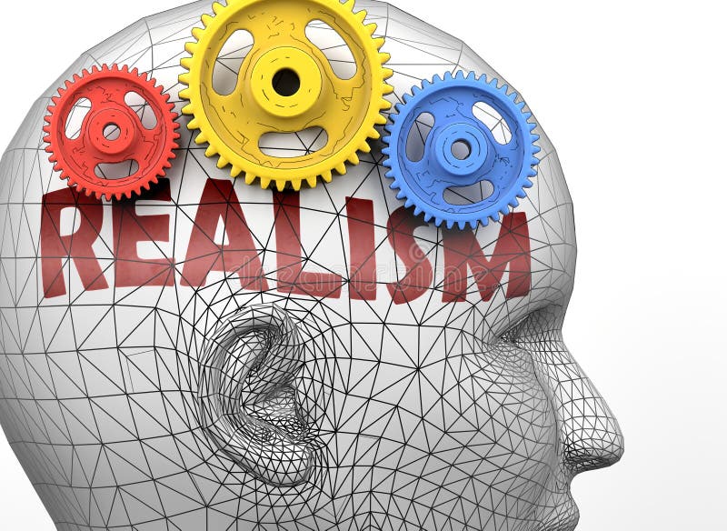 Realism Inside Human Mind - Pictured As Word Realism Inside a Head with ...