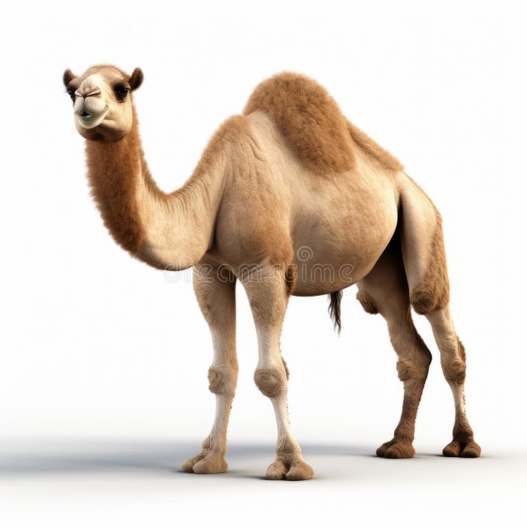 Realistic 3d Render of Camel on White Background Stock Illustration ...