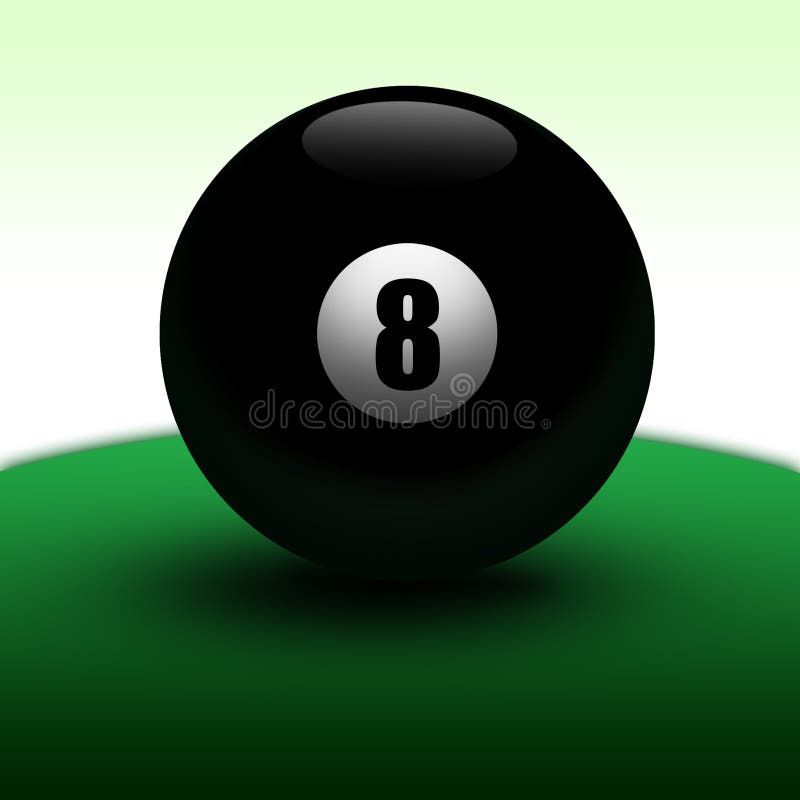 Realistic 8 ball stock illustration. Illustration of ball - 25629579