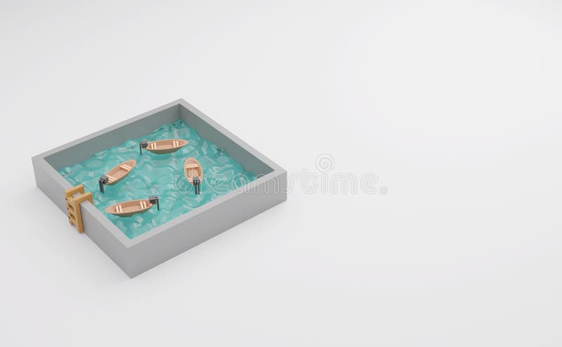Liquid Shape with Brown Ship Color 3d Realistic Illustration for ...
