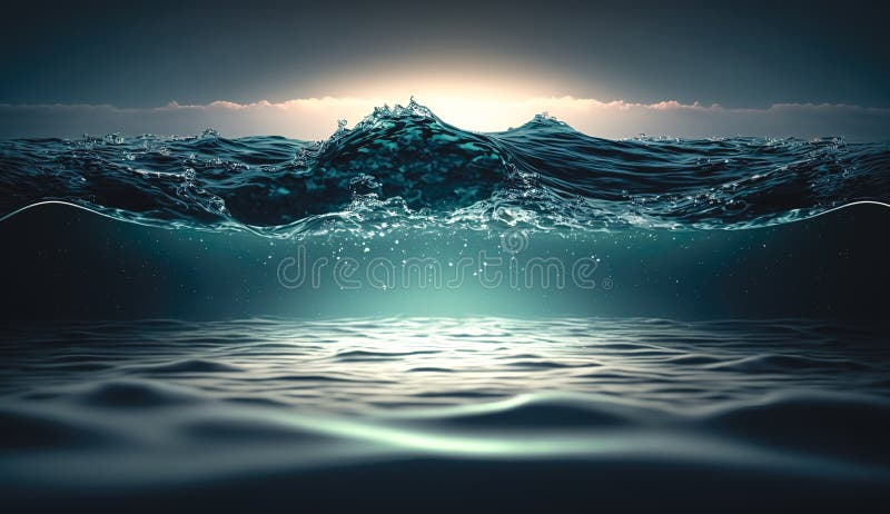 Realistic Water Drops Close Up, Generative AI. Stock Illustration ...