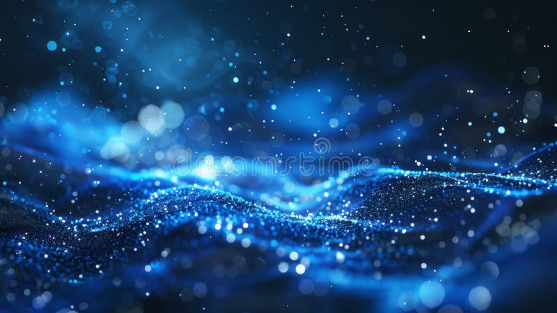 Realistic Abstract 3d Render With Blue Tones Depicting Broadcast Design And Web Socket