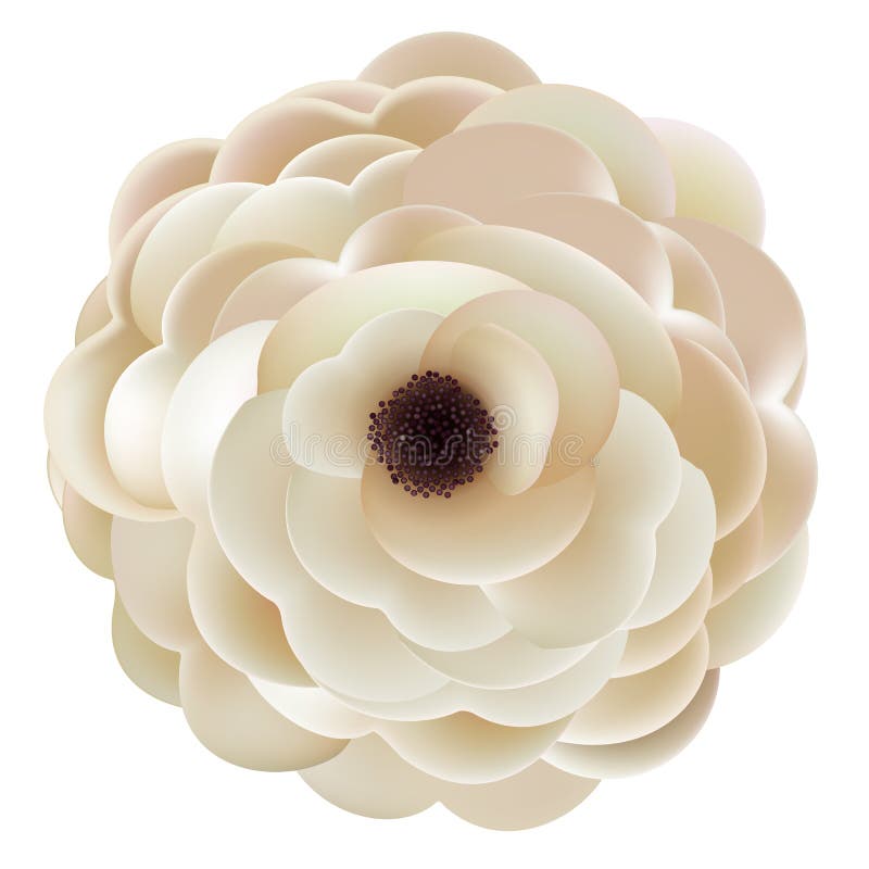 Realistic Abstract Flower Design Element. Vector Illustration Stock ...