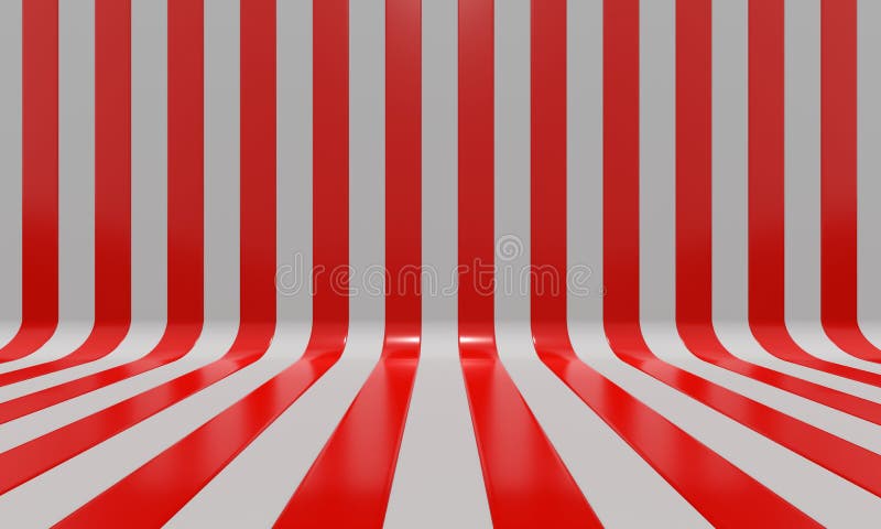 Realistic Abstract Geometric Background with Red and White Convergence ...