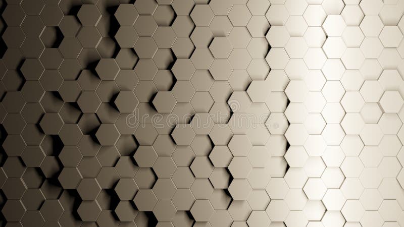 Realistic Abstract Honeycomb Background. 3d Rendering Stock ...
