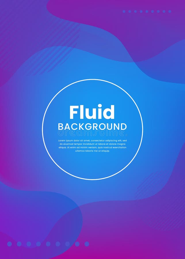 Realistic Abstract Poster with Fluid Shapes on Colorful Background ...