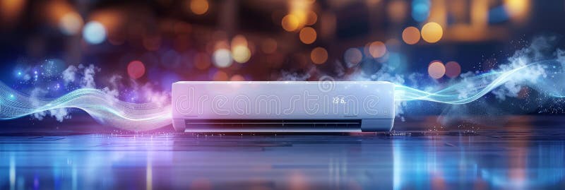 Realistic Ac Split System Mockup for Climate Control with Cold and Warm ...