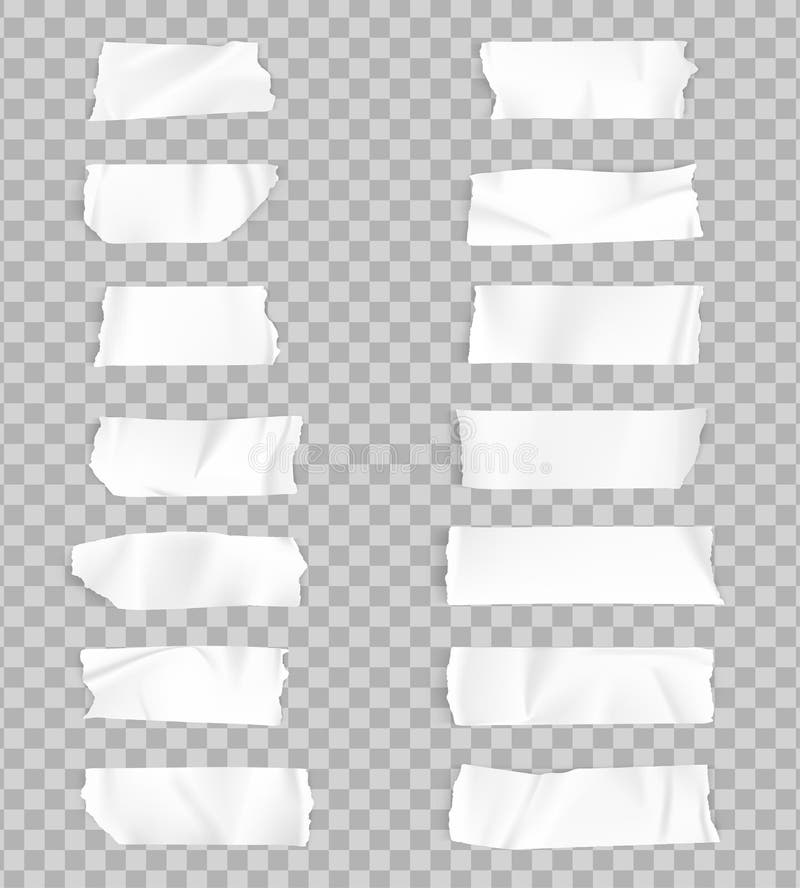 Realistic Adhesive Tape Collection. Sticky Scotch Tape of Different ...