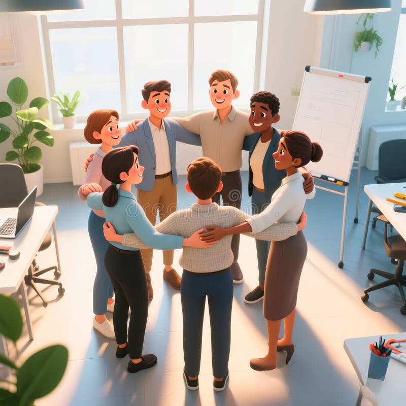 AI Generated Team Collaboration – People United To Achieve Shared Goals ...