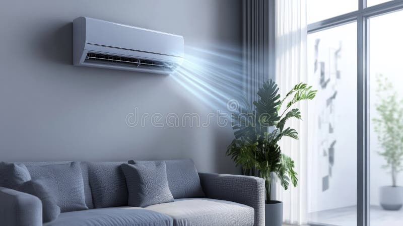 Realistic Air Conditioner Split System Mockup for Climate Control in ...