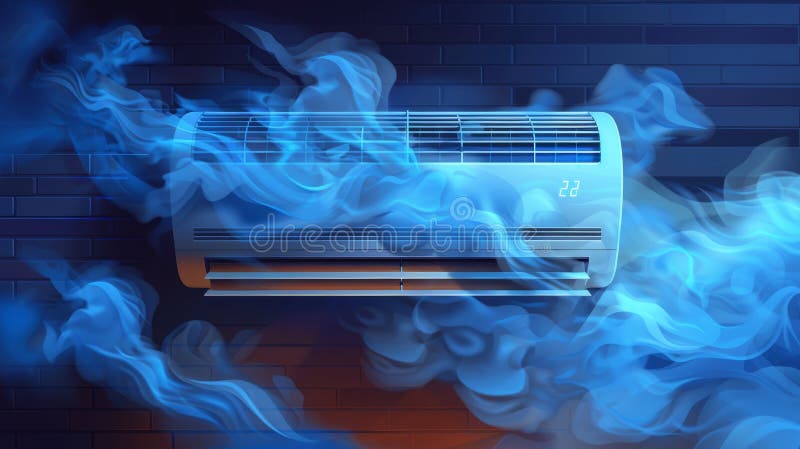 Realistic Air Conditioning Split System Mockup for Homes and Offices ...