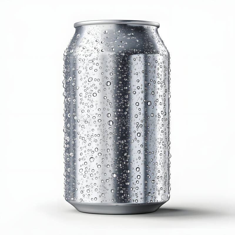 Soda Can Product Mockup with Metallic Finish in Studio Light Stock ...