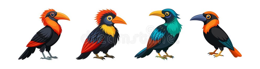 Realistic Amazonian Umbrellabird Artwork Stock Vector - Illustration of ...