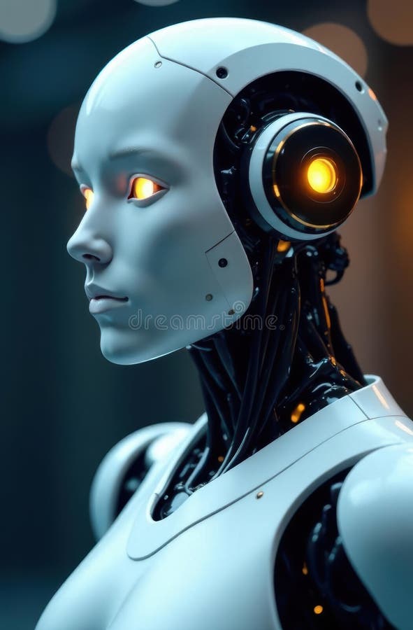 Futuristic Android Showing Artificial Intelligence and Technological ...