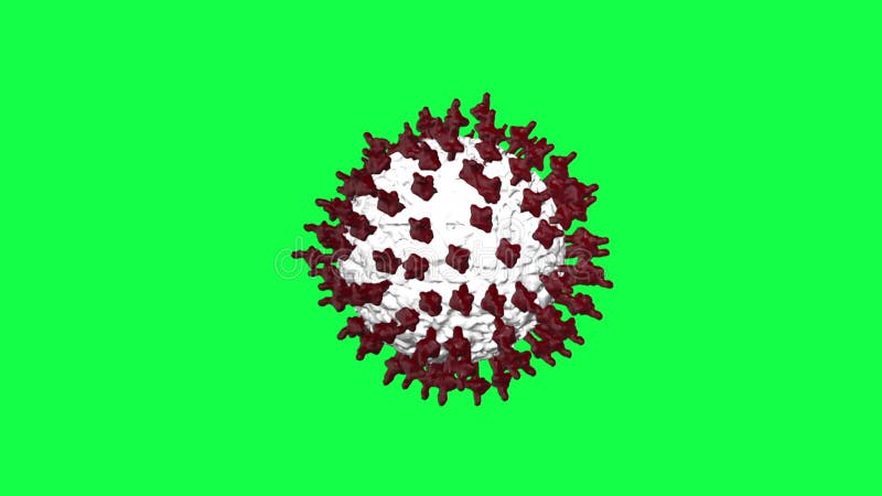 Realistic Animation of 3D Virus on Green Screen Stock Footage - Video ...