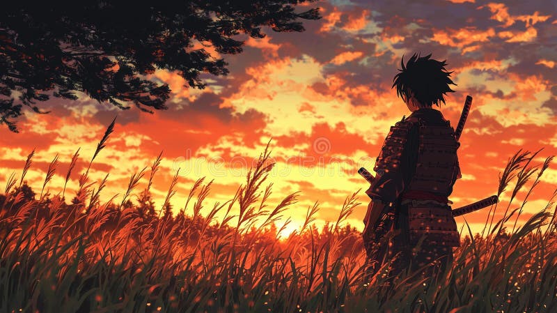 Samurai Stance Sunset Background Stock Photos - Free & Royalty-Free ...