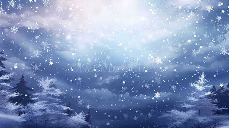 A Realistic Anime Winter Artwork Witha Lot of Snowflakes, Ai Generated ...
