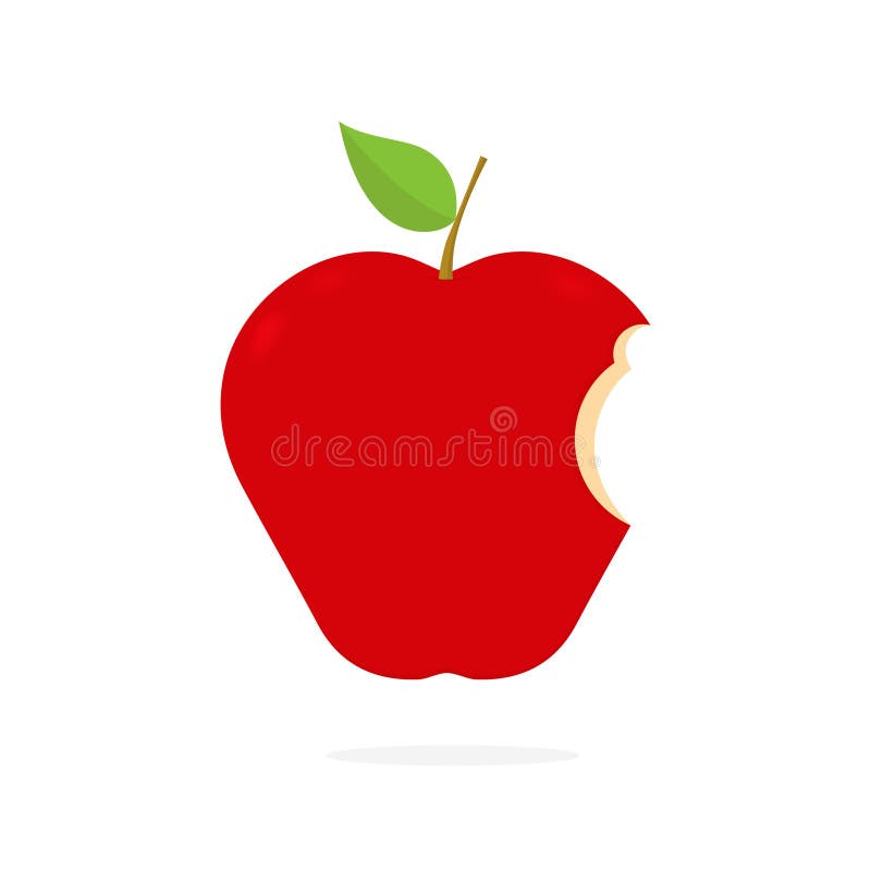 Realistic Apple Bite Vector Illustration Stock Vector - Illustration of ...