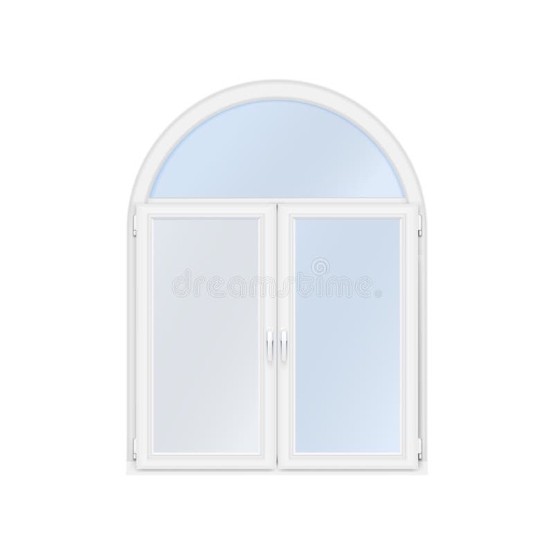 Realistic Arch Window Composition Stock Vector - Illustration of panel ...