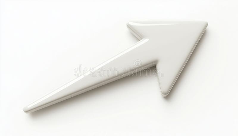 Realistic Arrow Cursor Computer Pointer in Plastic on White Background ...