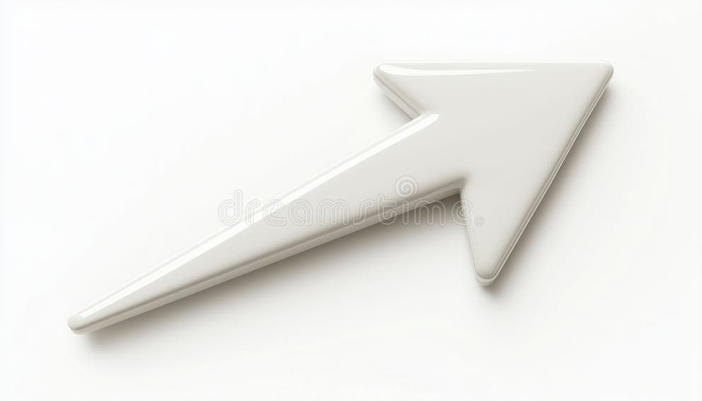 Realistic Arrow Cursor Computer Pointer in Plastic on White Background ...